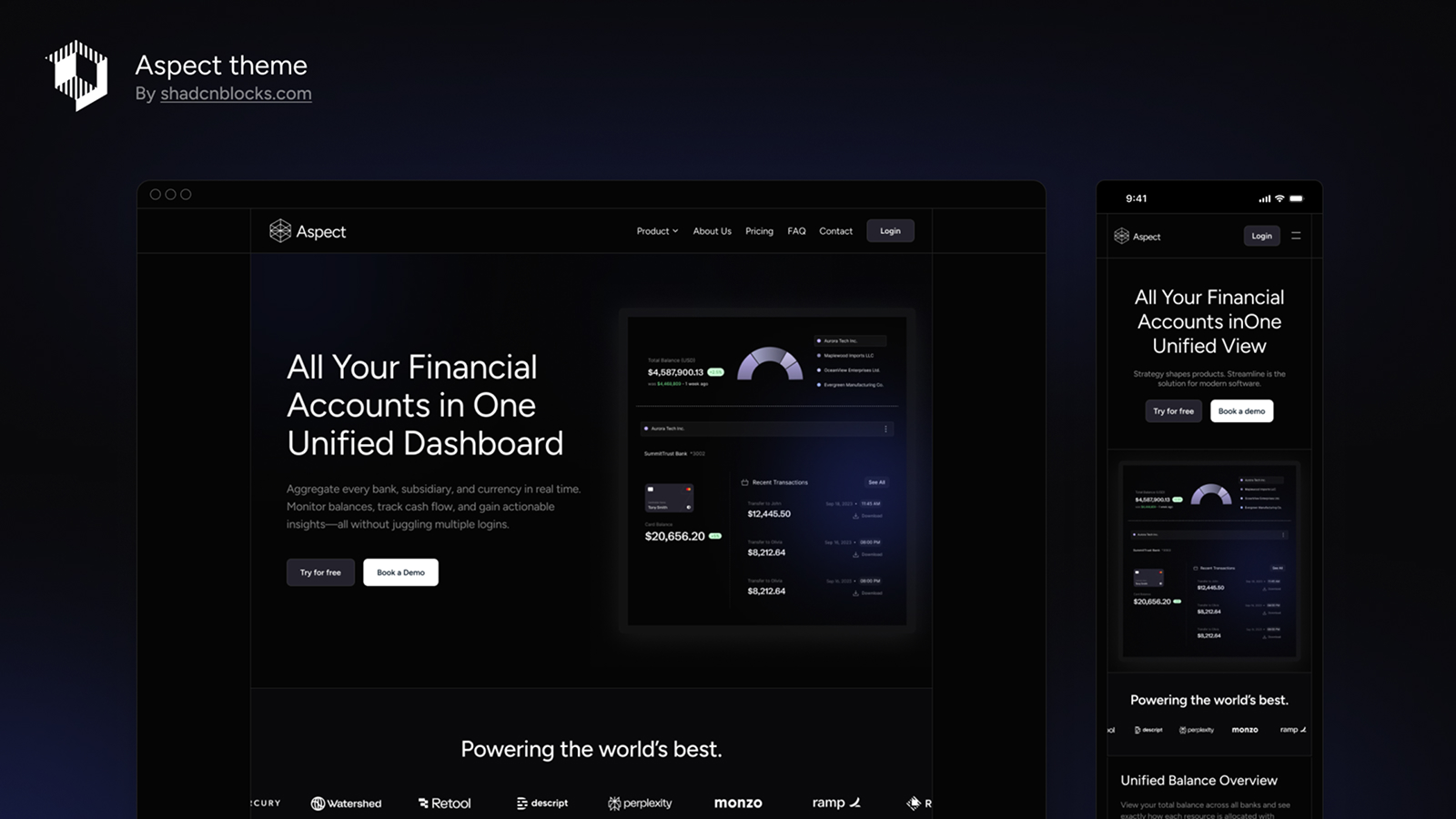 Aspect - Modern Next.js Template